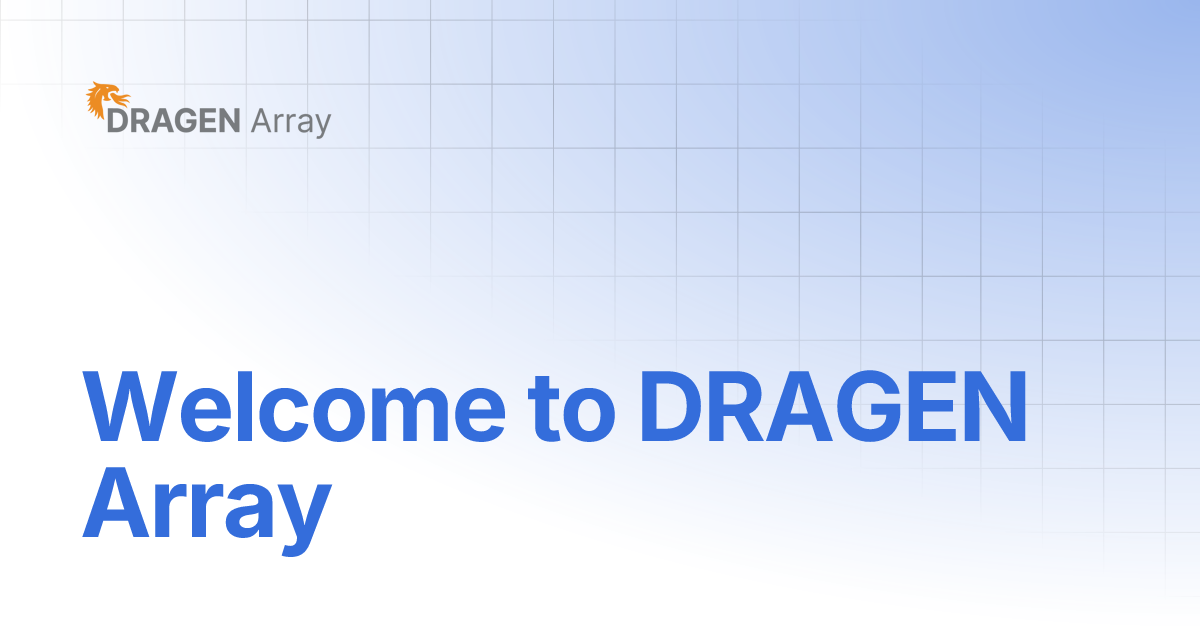 Welcome to DRAGEN Array | DRAGEN Array